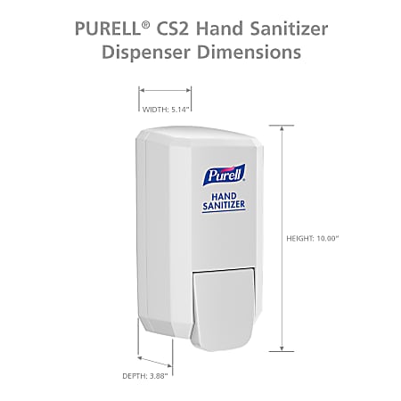 Purell CS2 Push Style Hand Sanitizer Dispenser 10 116 H x 5 316 W x 3 ...