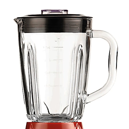 Brentwood 12 Speed Blender Glass Jar Red - Office Depot