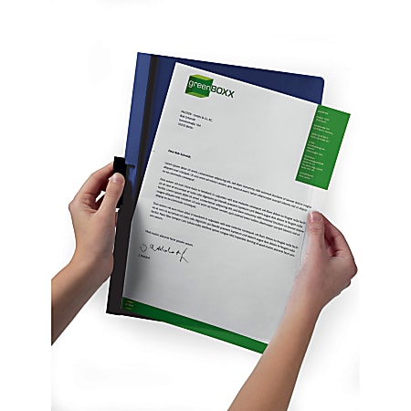 Durable Duraclip 30 Report Covers 8 12 x 11 Navy - Office Depot