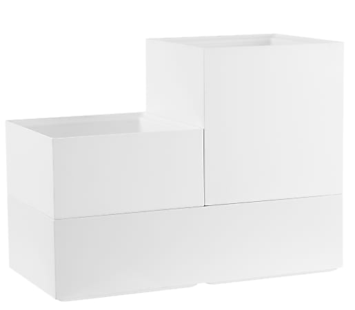 Bostitch Konnect 3 Piece Stackable Storage Cup Set White - Office Depot