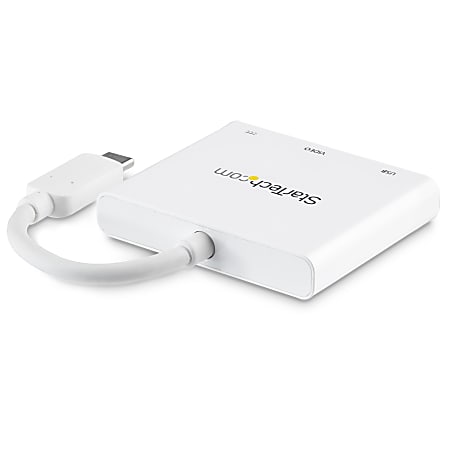 StarTech.com USB C Multiport Adapter With HDMI White - Office Depot