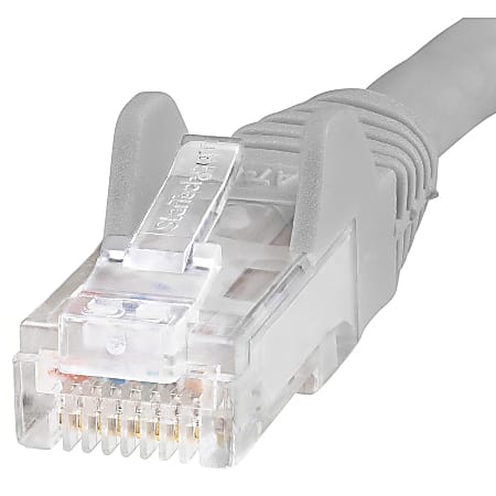 StarTech.com 2ft Gray Cat6 Patch Cable with Snagless RJ45 Connectors ...