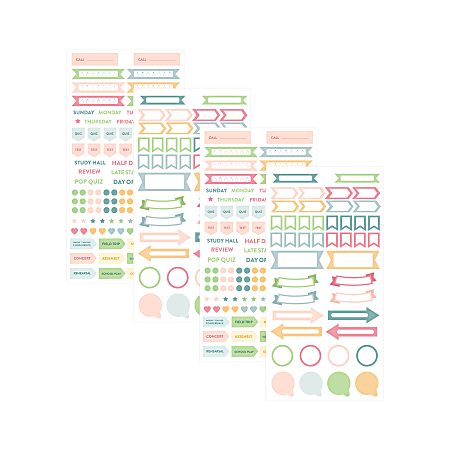 Blue Sky Mini Teacher Sticker Book Assorted Stickers 4 12 x 9 - Office ...