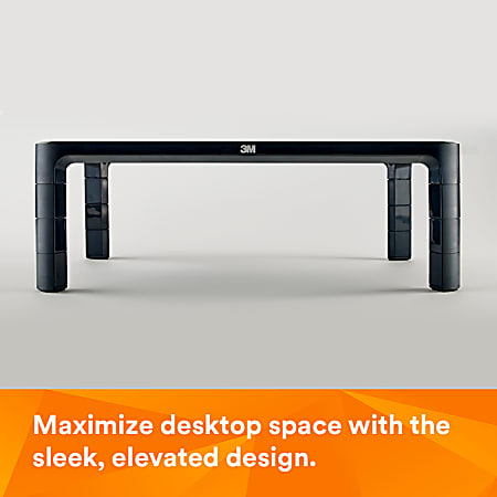 3M Adjustable Height Monitor Stand MS85B - Office Depot