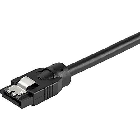 StarTech.com 0.6 m Round SATA Cable Latching Connectors 6Gbs SATA Cord ...