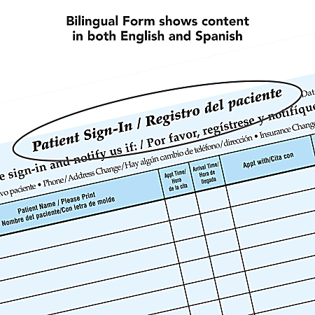 HIPAA Compliant Bilingual PatientVisitor Privacy Sign In Sheets 2 Part ...