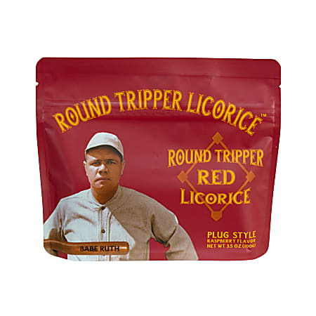 Long Ball Licorice Round Tripper Plug Style Red Licorice 3.5 Oz Pack Of ...