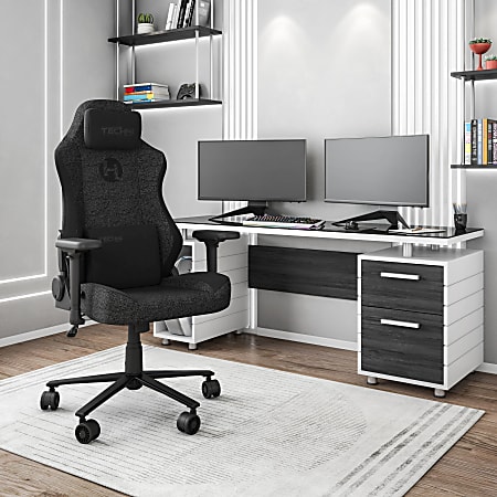 Techni Sport Orion Series Ergonomic Fabric Computer Gaming Chair Black ...