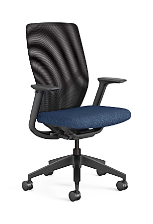 HON Flexion Ergonomic FabricMesh Mid Back Task Chair NavyBlack - ODP ...