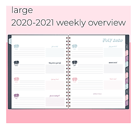 Cambridge Ivory Ella Die Cut Academic WeeklyMonthly Wirebound Planner 8 ...