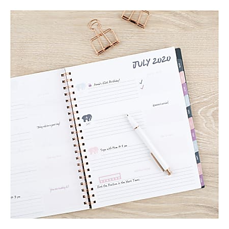 Cambridge Ivory Ella Die Cut Academic WeeklyMonthly Wirebound Planner 8 ...