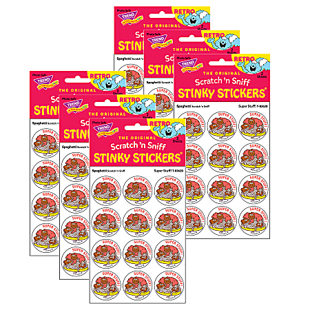 Trend Retro Scratch n Sniff Stinky Stickers Super StuffSpaghetti 24 ...