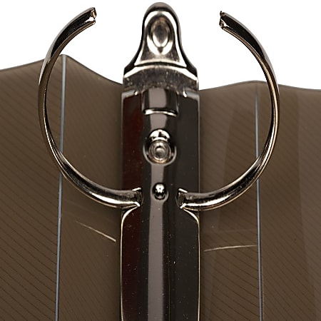 JAM PAPER 3 Ring Plastic Binder 2 inch Smoke Gray Sold Individually ...