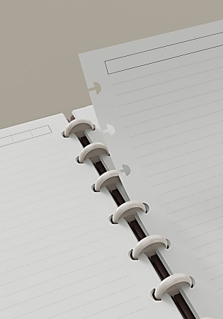 TUL Discbound Notebook With Leather Cover Letter Size Narrow Ruled 60 ...