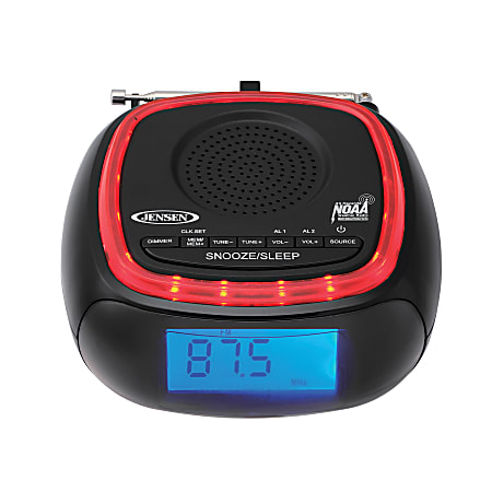Jensen Digital AMFM Weather Band Alarm Clock Radio 1.97 H x 5.51 W x 5. ...