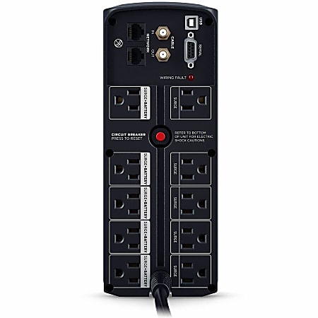 CyberPower CP1500AVRT AVR UPS Systems 1500VA900W 120 VAC NEMA 5 15P ...