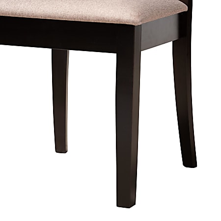 Baxton Studio Bailey Fabric And Finished Wood 5 Piece Dining Set 29 ...