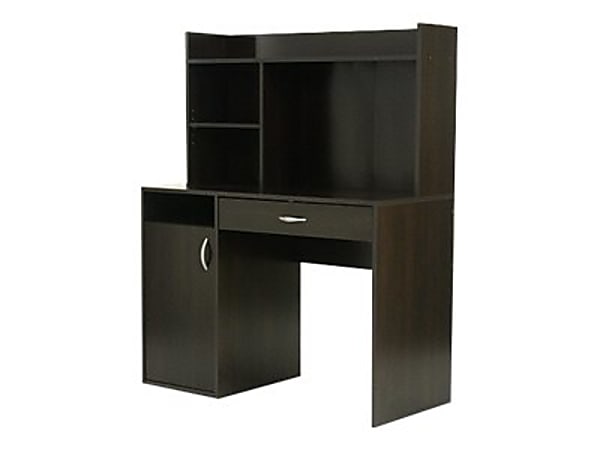 Sauder Beginnings 43 W Computer Desk With Hutch Cinnamon Cherry ...