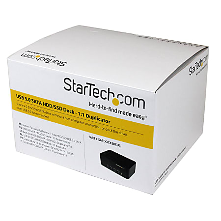 StarTech.com USB 3.0 SATA Hard Drive Duplicator Eraser Dock Standalone ...