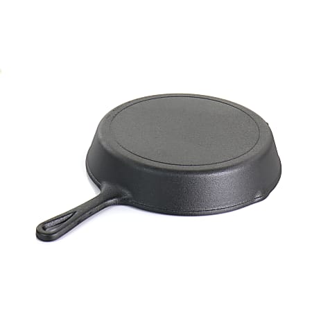 MegaChef Pre Seasoned 3 Piece Cast Iron Skillet Set Black - Office Depot