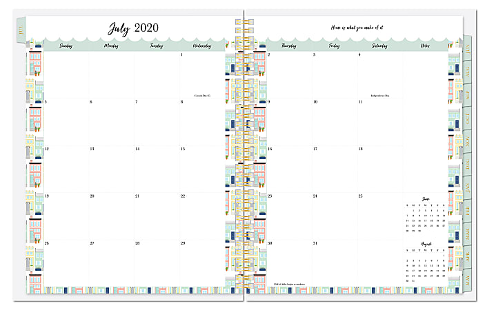Office Depot Brand WeeklyMonthly Academic Planner 8 12 x 11 Tiny Houses ...