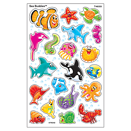 Trend superShapes Stickers Sea Buddies 160 Stickers Per Pack Set Of 6 ...