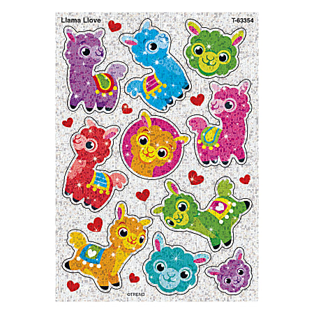 Trend Sparkle Stickers Llama Love 20 Stickers Per Pack Set Of 6 Packs ...