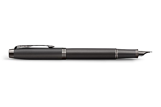 Parker IM Monochrome Fountain Pen Blue Ink Gun Metal Finish and Trims ...