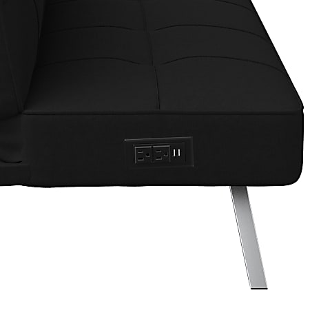 Lifestyle Solutions Serta Chelsea Convertible Sofa Black - Office Depot