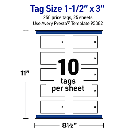 Avery Print To The Edge Price Tags With Sure Feed Technology 1 12 x3 ...