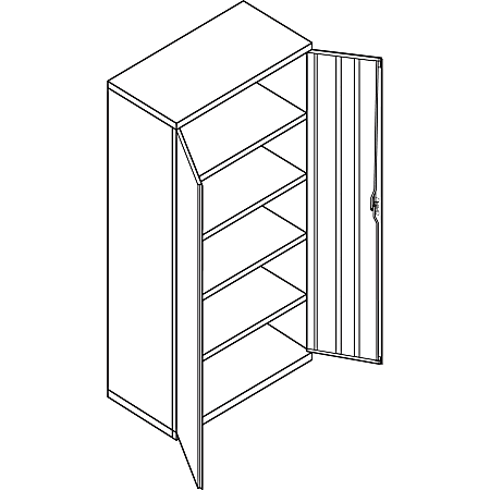 HON Brigade Storage Cabinet 5 Adjustable Shelves 72 H x 36 W x 24 14 D ...