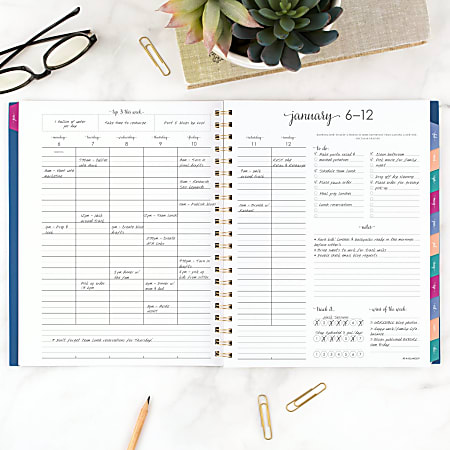 2025 2026 AT A GLANCE Harmony WeeklyMonthly Planner 8 12 x 11 Denim ...