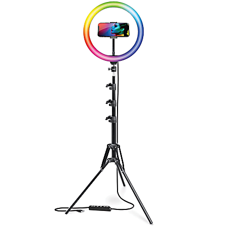 Bower RGB Selfie Ring Light Studio Kit With Wireless Remote Control ...