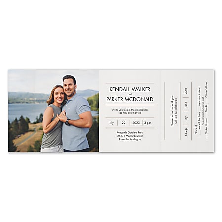 Custom Wedding Event Invitations With Envelopes 13 58 x 5 12 Picture ...