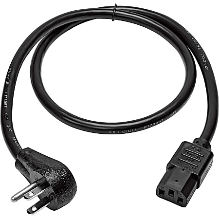 Eaton Tripp Lite Series Computer Power Cord Right Angle NEMA 5 15P to ...