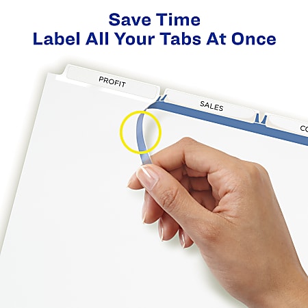 Avery Print Apply Clear Label Dividers With Index Maker Easy Apply ...