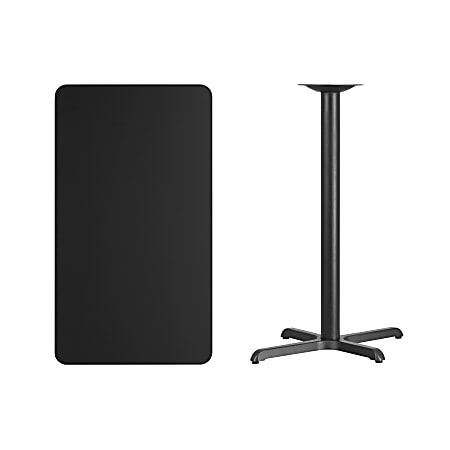 Flash Furniture Rectangular Laminate Table Top With Bar Height Table ...