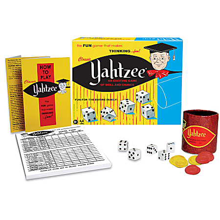 Winning Moves Classic Yahtzee With Retro Artwork Ages 8 - Office Depot