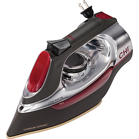 CHI Retractable Clothing Iron Ceramic Titanium Sole Plate 1700 W ...