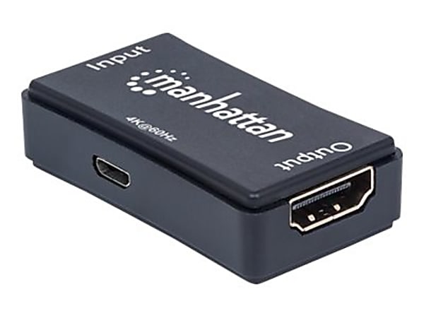 Manhattan HDMI Repeater 4K60Hz Active Boosts HDMI Signal up to 40m ...