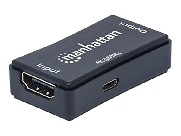 Manhattan HDMI Repeater 4K60Hz Active Boosts HDMI Signal up to 40m ...