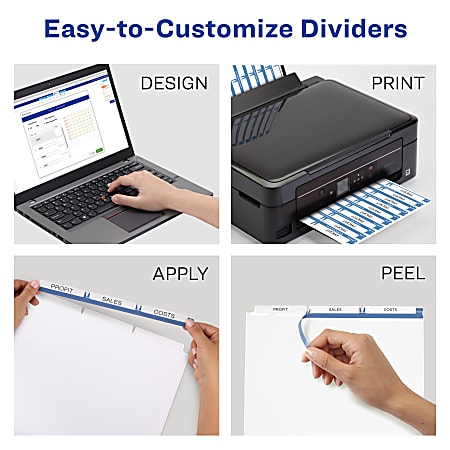 Avery Customizable Index Maker Dividers For 3 Ring Binder Easy Print ...