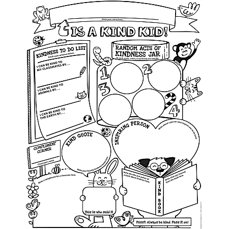 Scholastic 3 6 Class Kindness Personal Poster 9.2 Width x 7 Height Wall ...