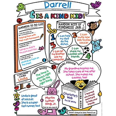 Scholastic 3 6 Class Kindness Personal Poster 9.2 Width x 7 Height Wall ...