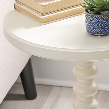 Powell Jarsky Round Spindle Side Table 22 14 H x 17 W x 17 D Off White ...