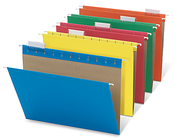 Office Depot Brand Hanging File Folders Letter Size Assorted Colors Box ...
