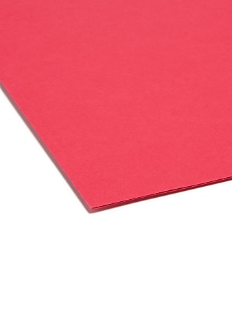 Smead Color File Folders With Reinforced Tabs Letter Size 13 Cut Red ...