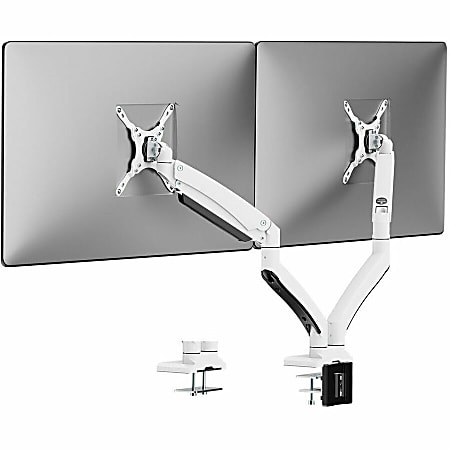 SIIG Dual Monitor Aluminum Heavy Duty Desk Mount with USB and Audio ...