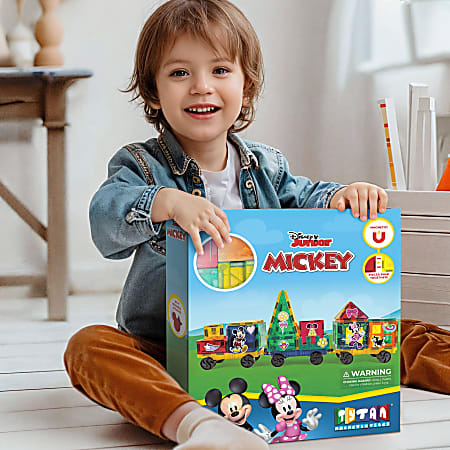 Tytan Toys Disney Jr Mickey Train Magnetic Tile Blocks Kit Assorted ...