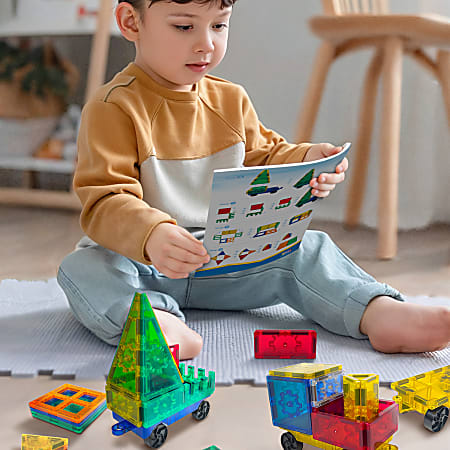 Tytan Toys Disney Jr Mickey Train Magnetic Tile Blocks Kit Assorted ...